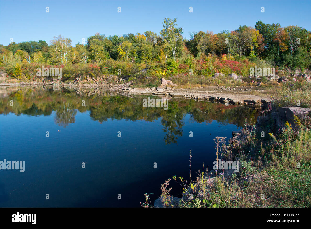 An abandoned rock quarry in Vaudreuil, Quebec Stock Photo - Alamy