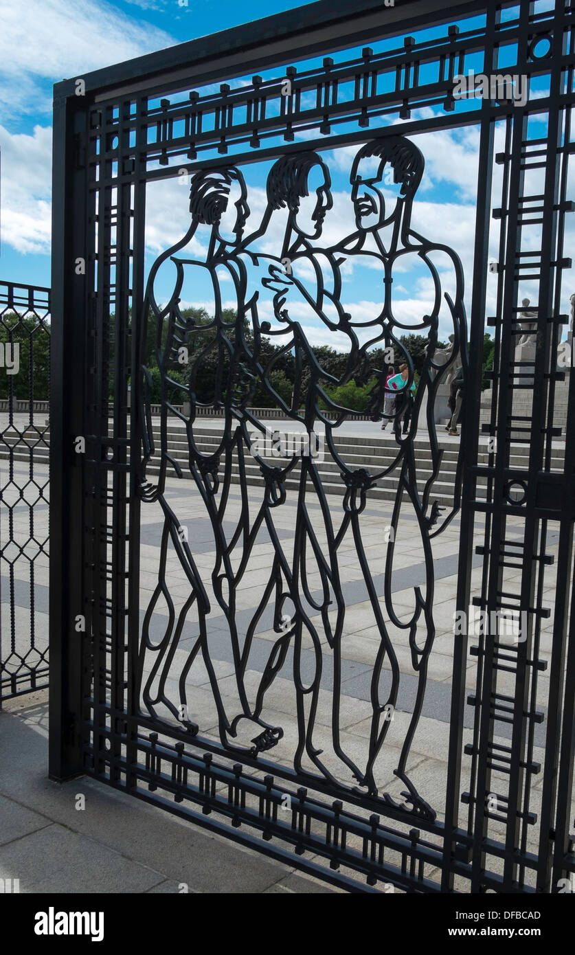 Wrought iron gate at Vigeland Sculptural Arrangement, Frogner Park ...