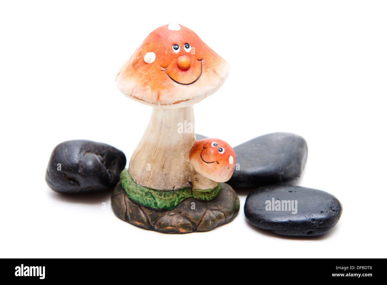 Mushroom figure with natural stones Stock Photo - Alamy