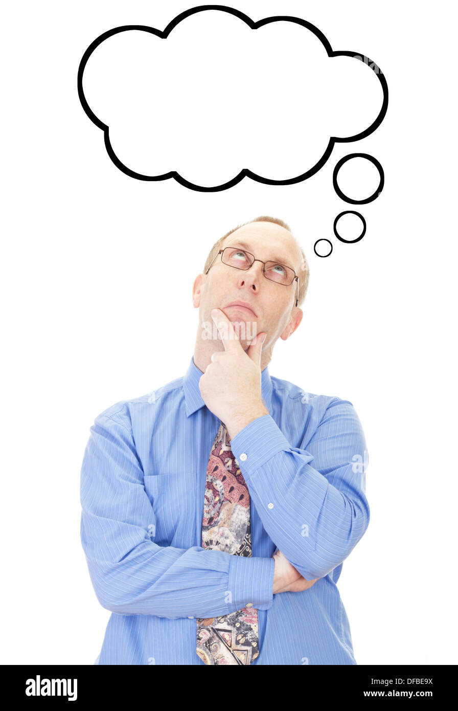 Business person thinking about something Stock Photo - Alamy