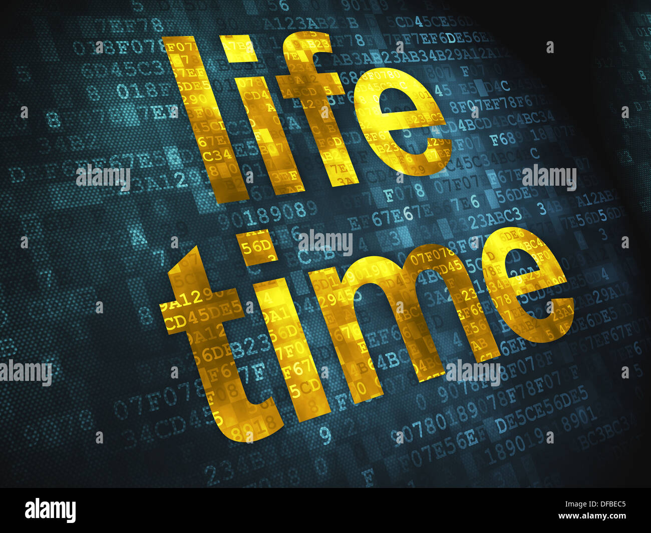 Timeline concept: Life Time on digital background Stock Photo - Alamy