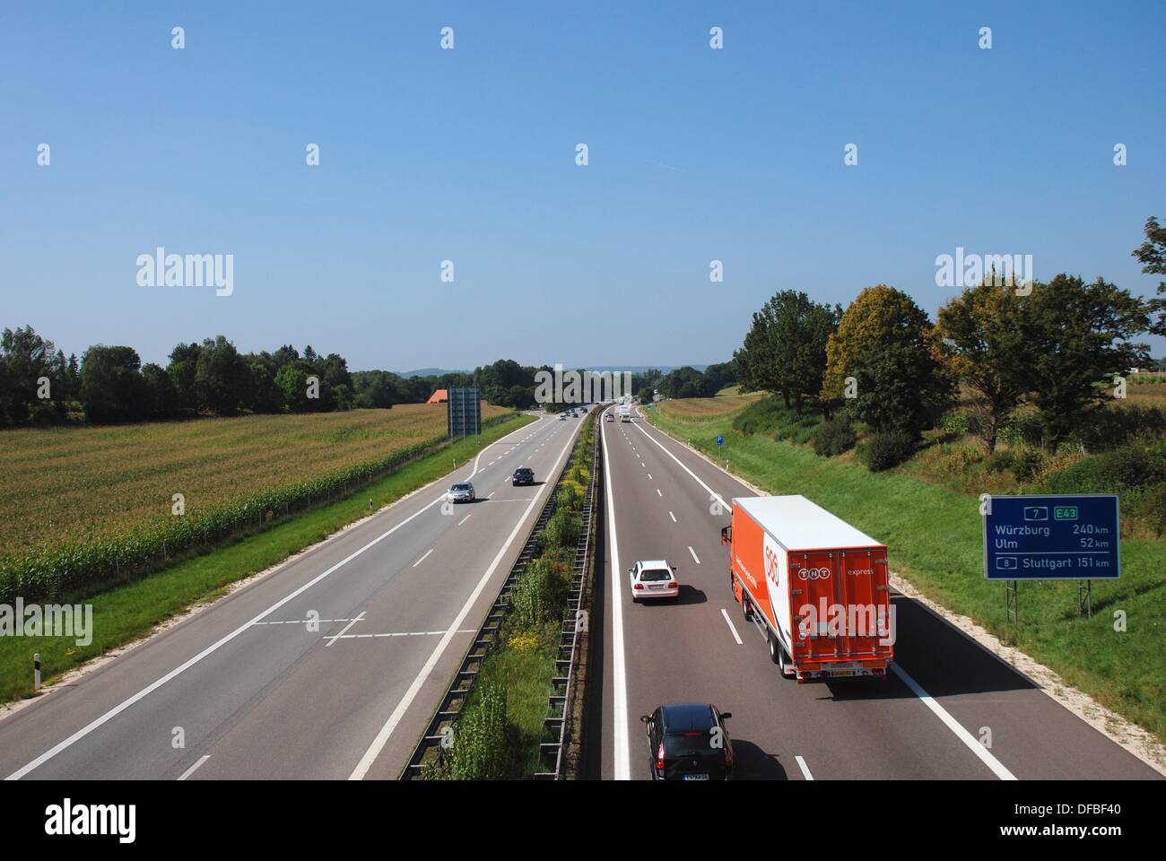 Trucks on german autobahn hi-res stock photography and images - Alamy