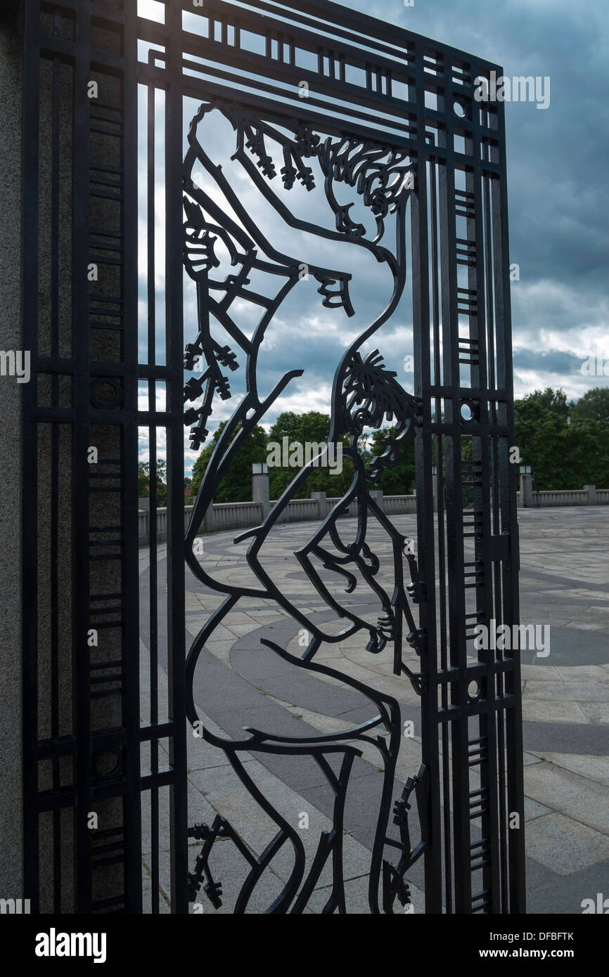 Iron Gate at Vigeland Sculpture Arrangement, Frogner Park, Oslo, Norway ...
