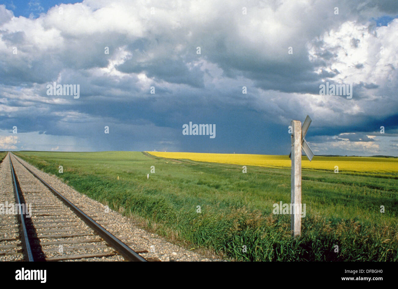 Railroad crossing prairie hi-res stock photography and images - Alamy