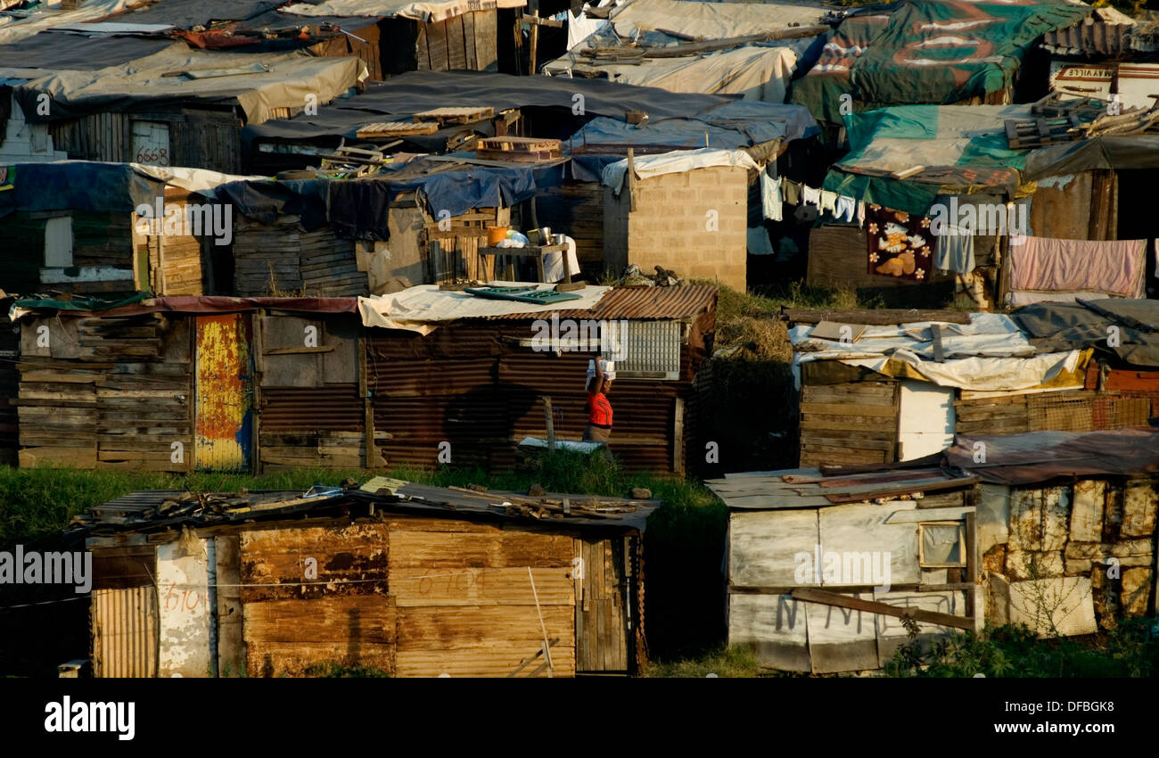 A view of some the shacks in the Kennedy Road informal settlement in ...