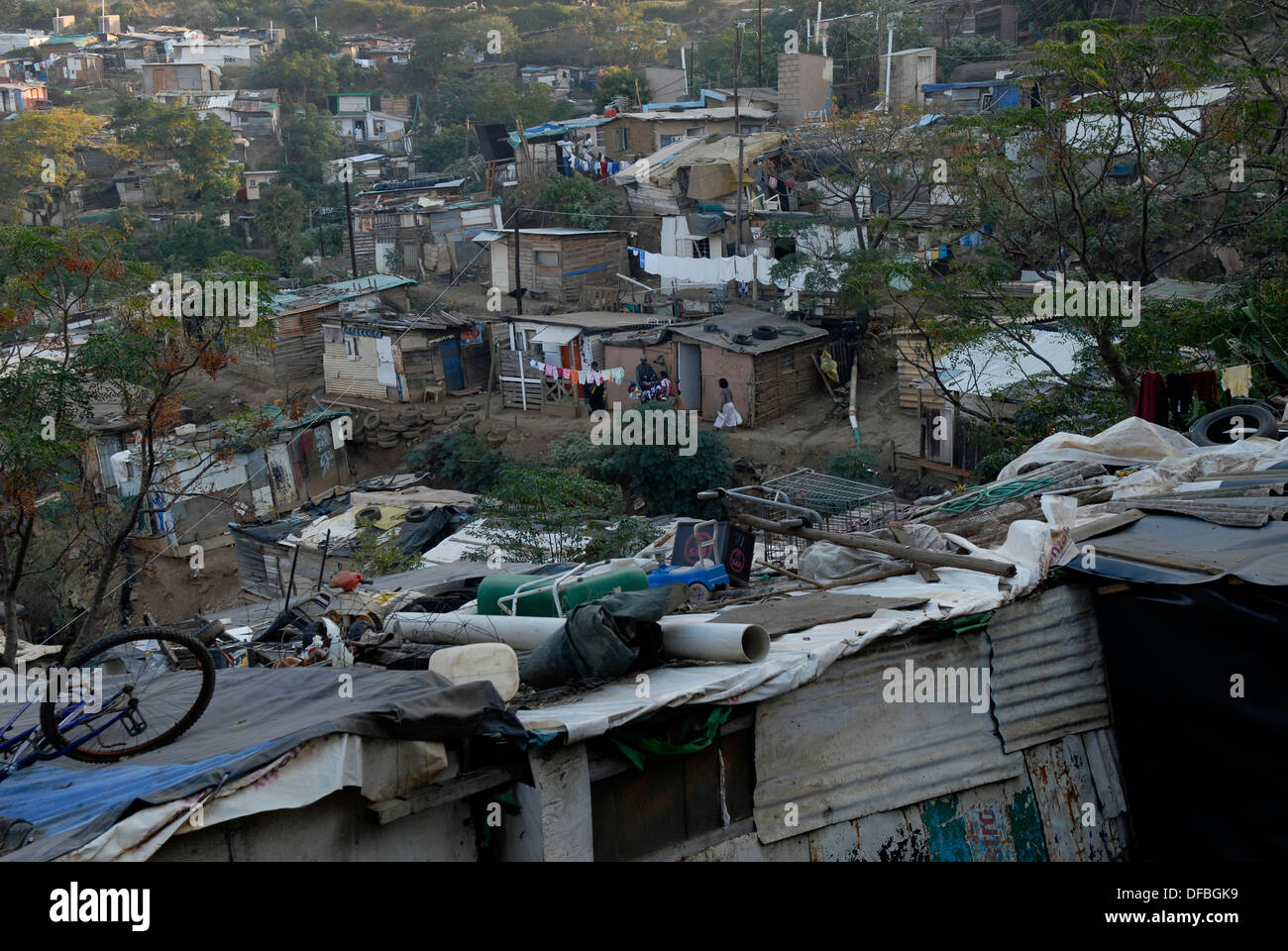 A view of some the shacks in the Kennedy Road informal settlement in ...