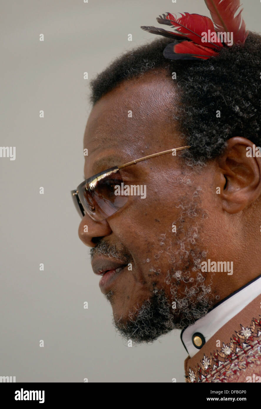Leader of the Inkatha Freedom Party Chief Mangosuthu Buthelezi pictured ...