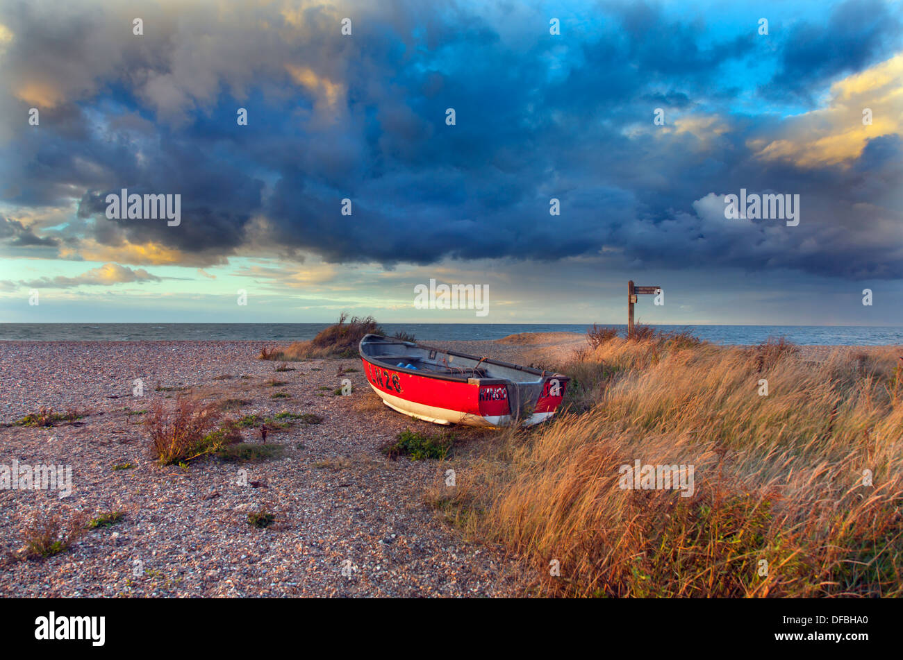 Crab boats on Cley Beach in Winter north Norfolk coast UK Stock Photo ...