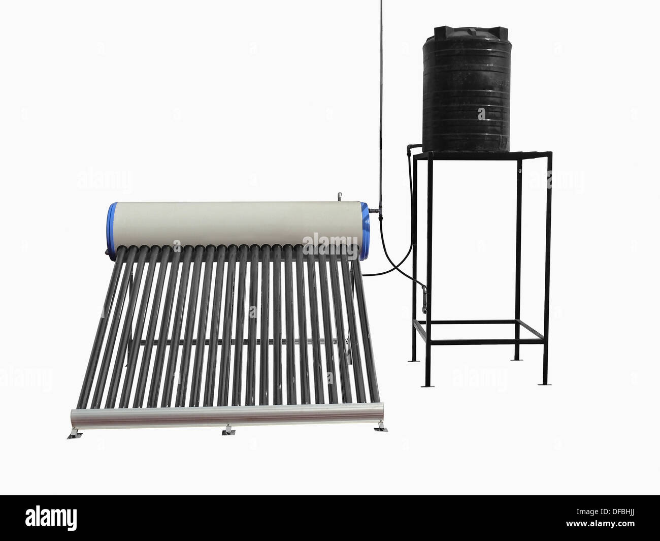 Solar water heater Cut Out Stock Images & Pictures - Alamy