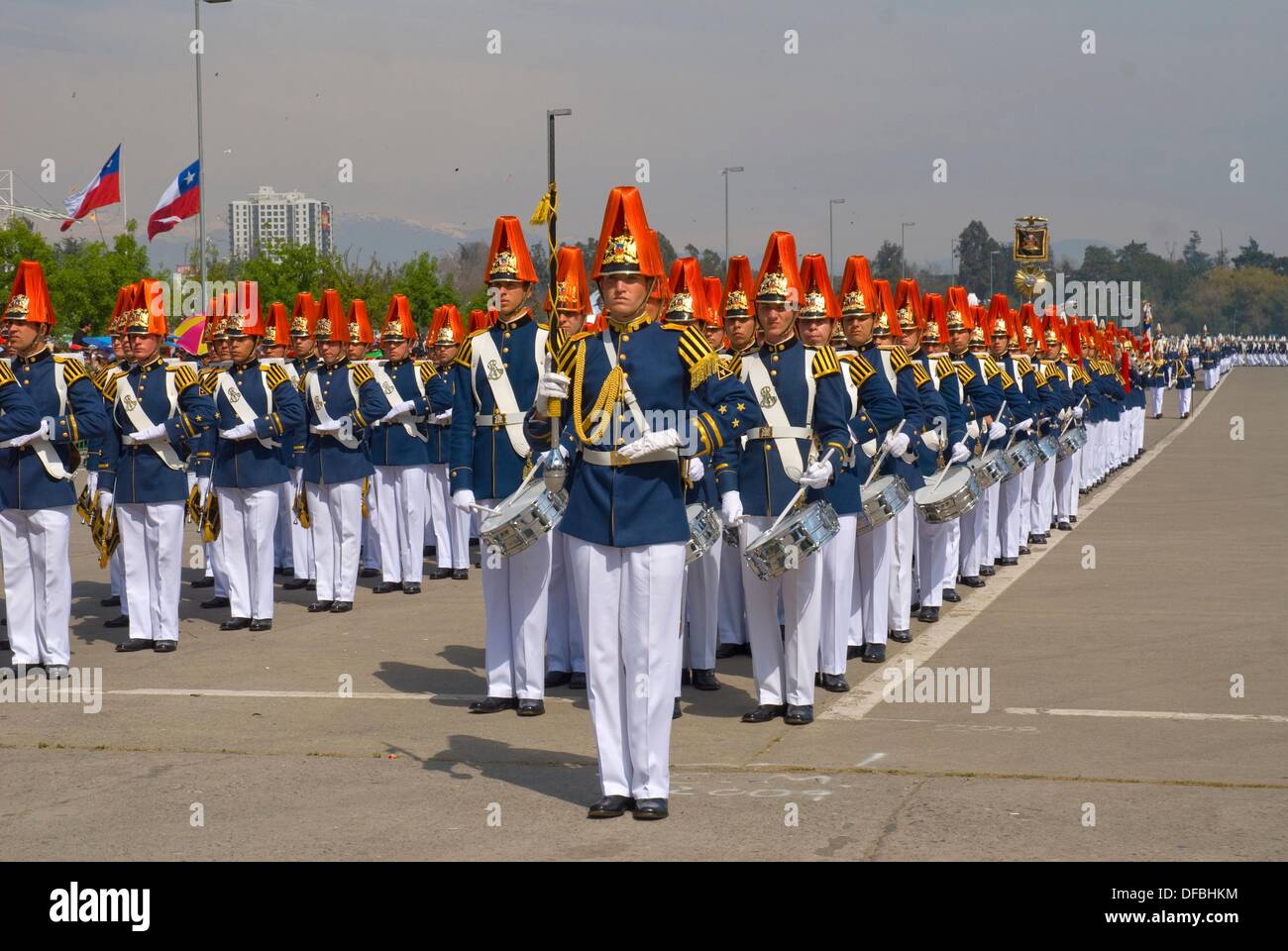 Escuela Militar in Military Parade in Santiago city Chile Stock Photo ...