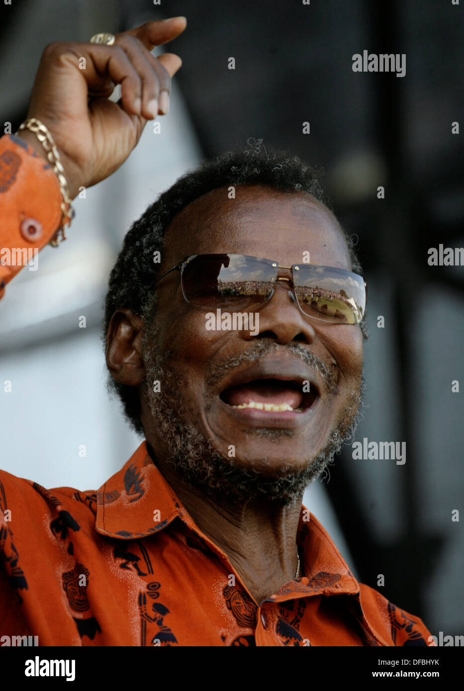 Leader Inkatha Freedom Party Mangosuthu Buthelezi speaks during an ...