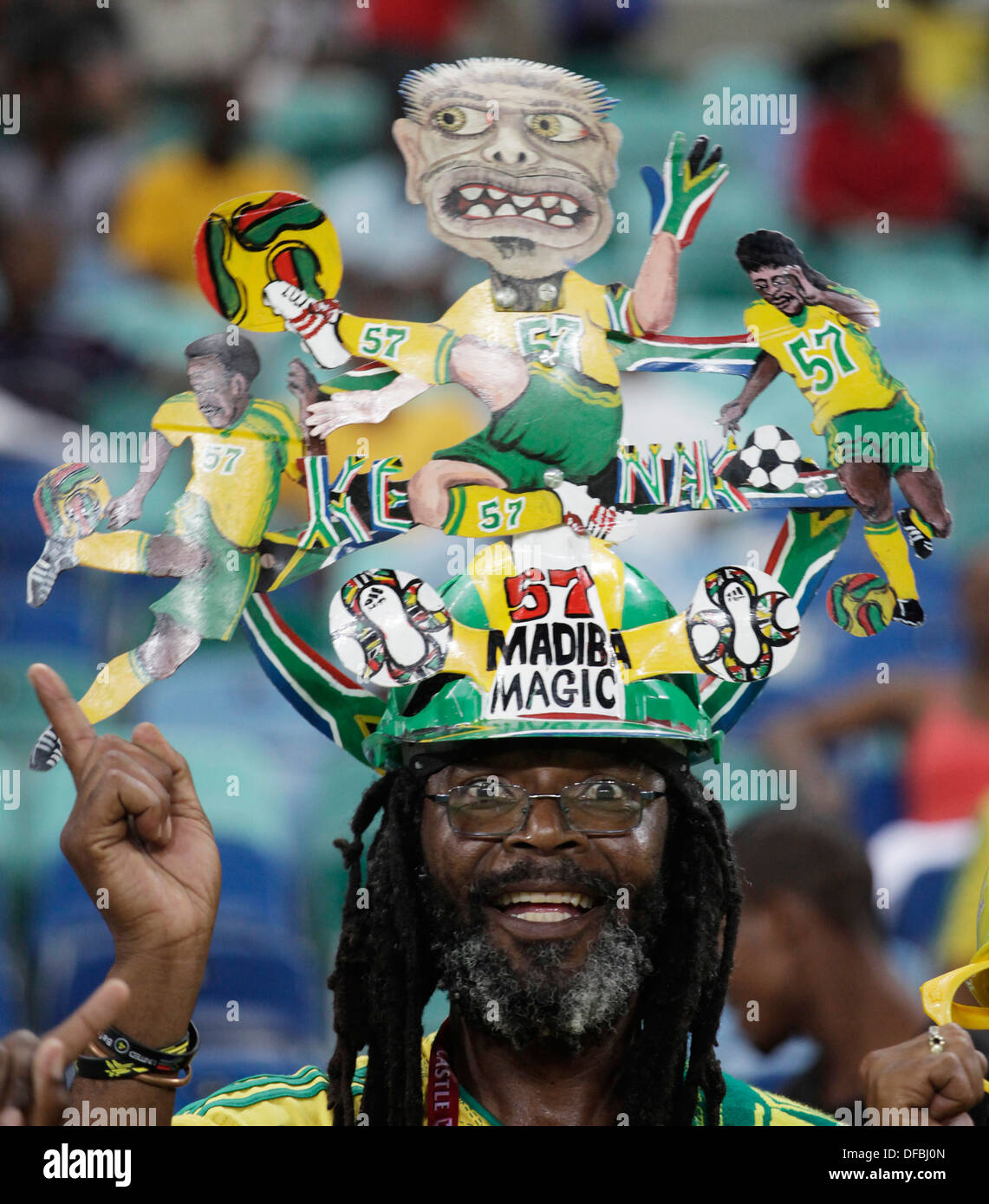 South African soccer supporters during international friendly against ...