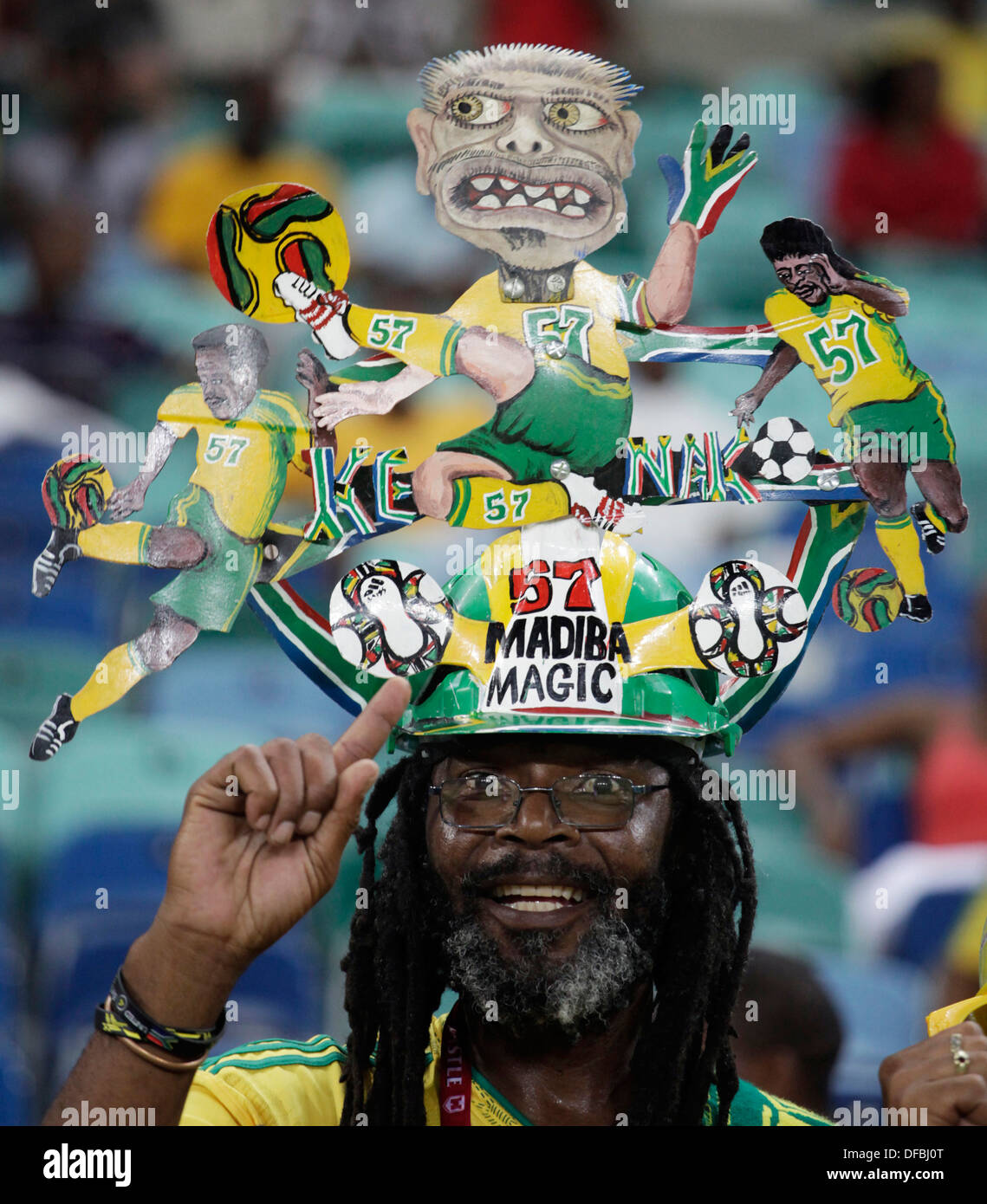 South African soccer supporters during international friendly against ...