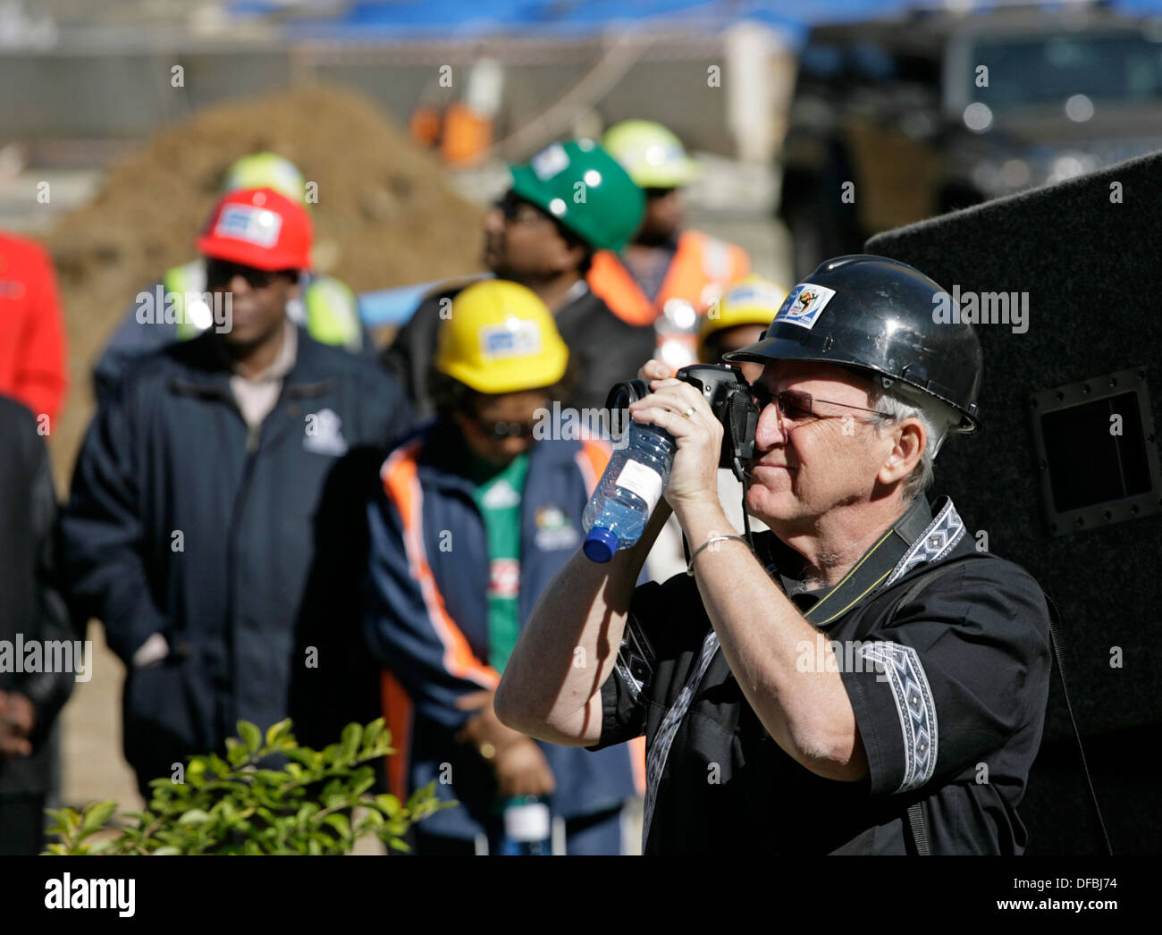 Durban city manager Mike Sutcliffe takes a picture Moses Mabhida ...