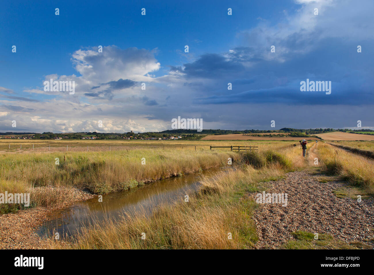 Salthouse Village church and grazing marshes Norfolk Stock Photo - Alamy