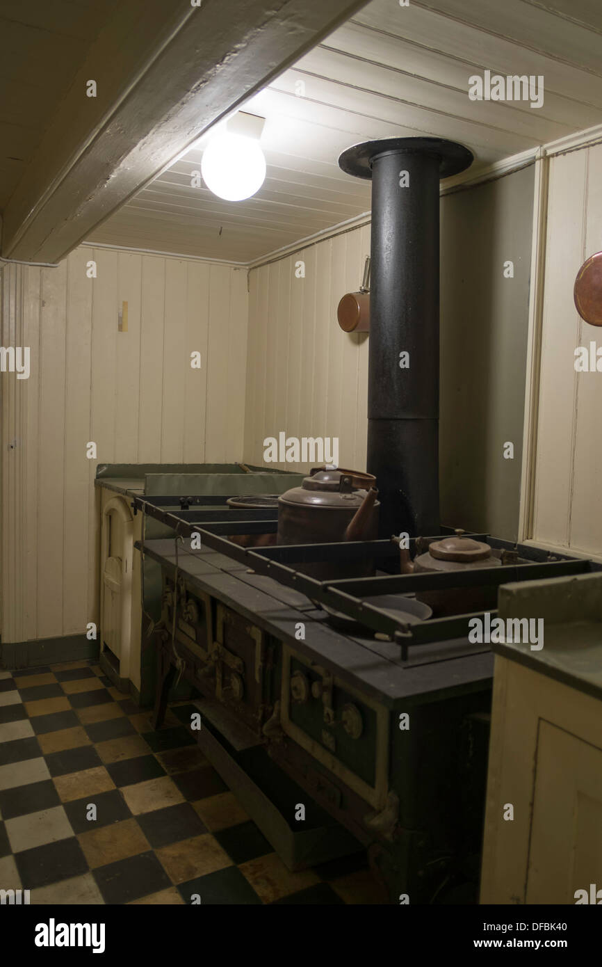 Interior of the historic polar ship Fram in the Fram museum, Oslo ...