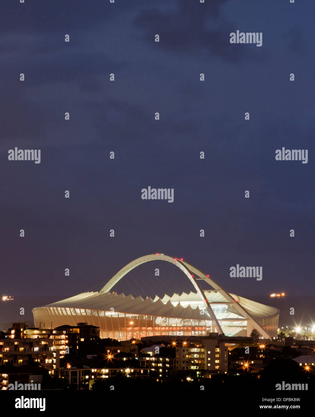 A general view Moses Mabhida Stadium in Durban night May 12 2010 ...