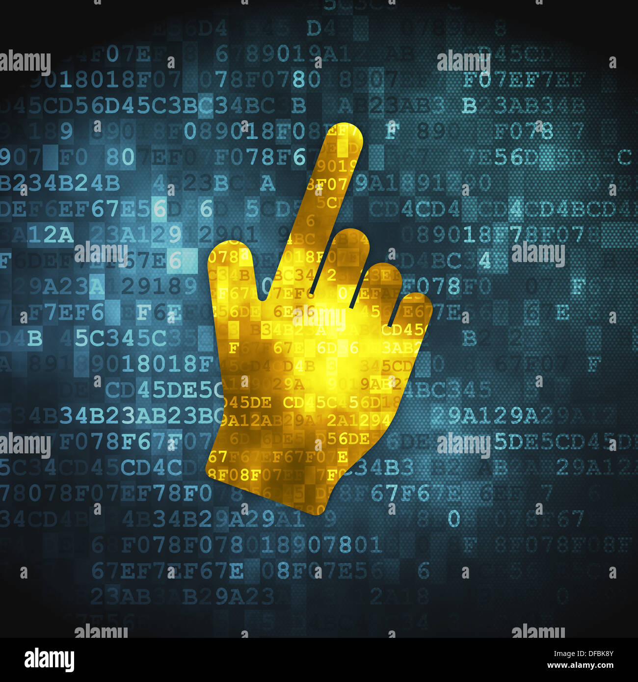 Advertising concept: Mouse Cursor on digital background Stock Photo - Alamy