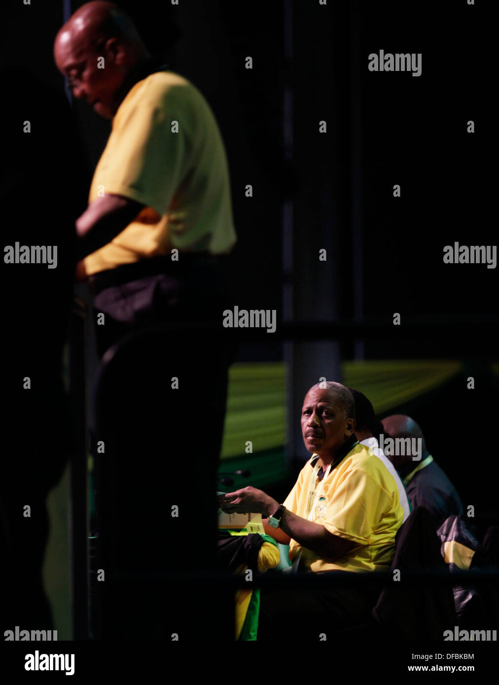 Mathews Phosa listens as President Jacob Zuma speaks opening African ...