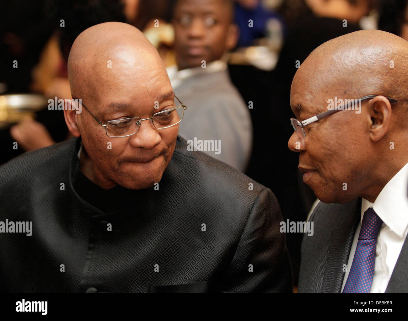 South African President Jacob Zuma speaks with SABC board chairperson ...