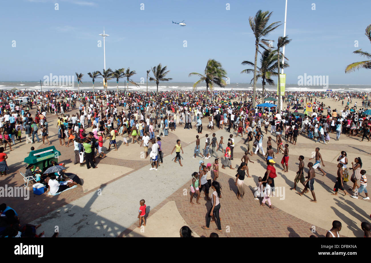 Thousands Of People Celebrate New Years Day On The Durban Beach Front