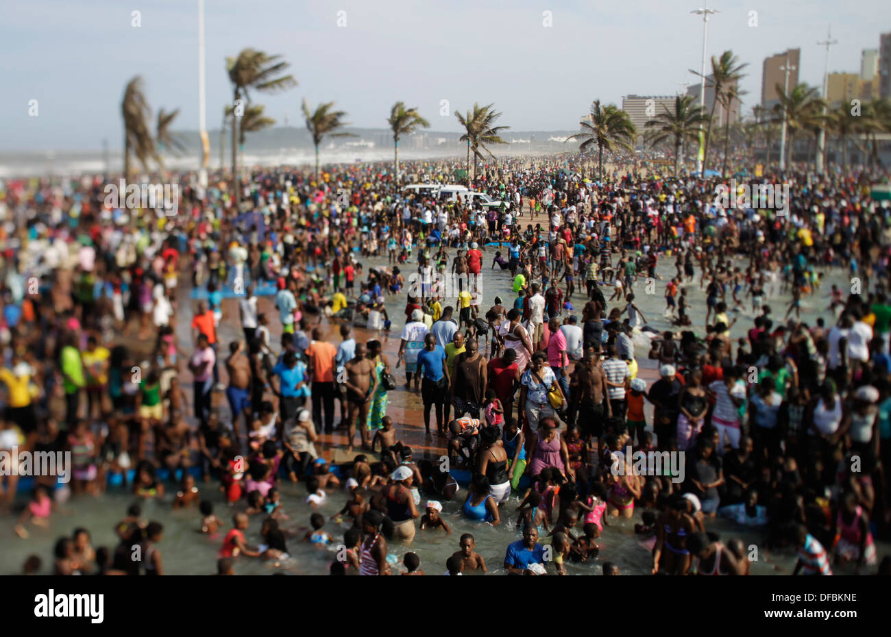 Thousands Of People Celebrate New Years Day On The Durban Beach Front