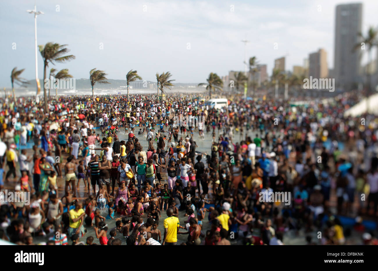 Thousands Of People Celebrate New Years Day On The Durban Beach Front