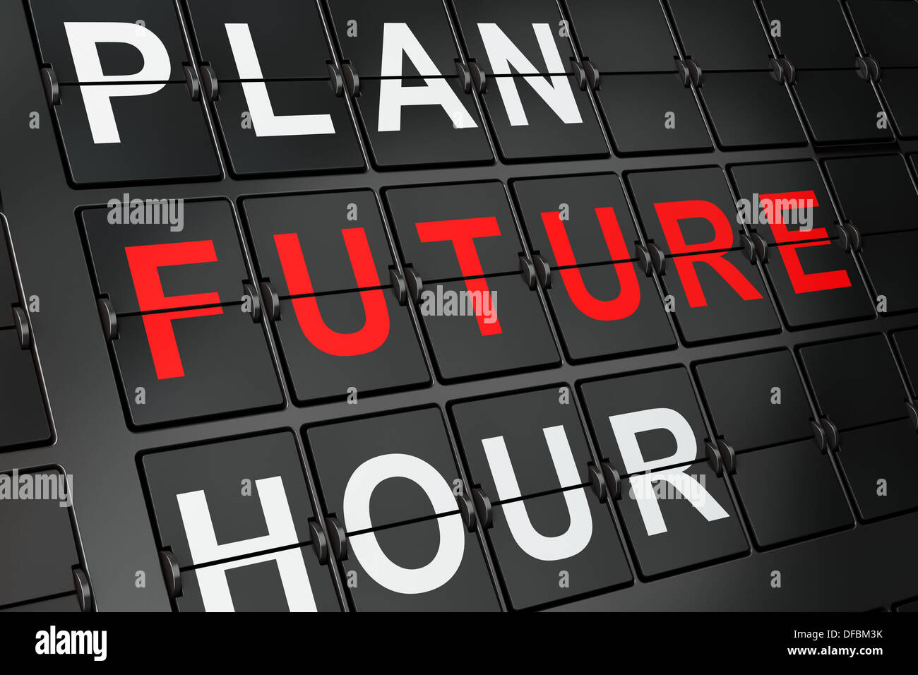 Timeline concept: Future on airport board background Stock Photo - Alamy