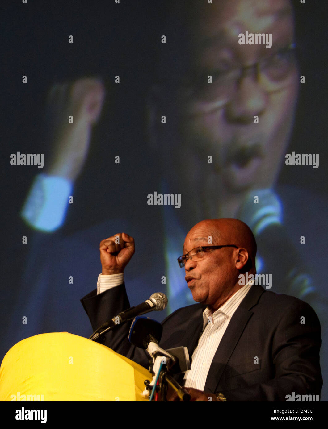 President Jacob Zuma speaks during NUMSA's 9th National Conference ...