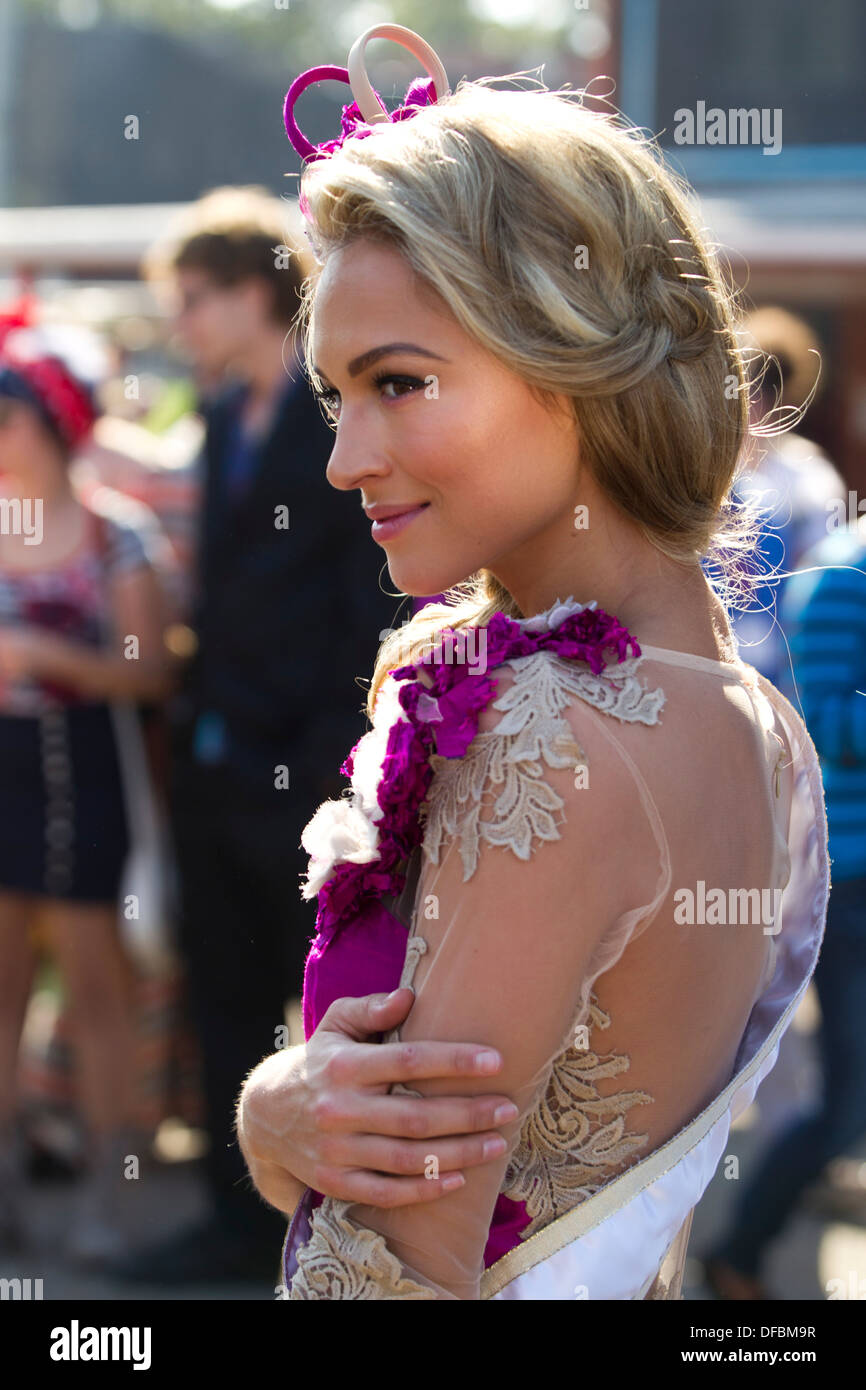 2011 Miss South Africa Melinda Bam at the Durban July, 7 July, 2012 ...