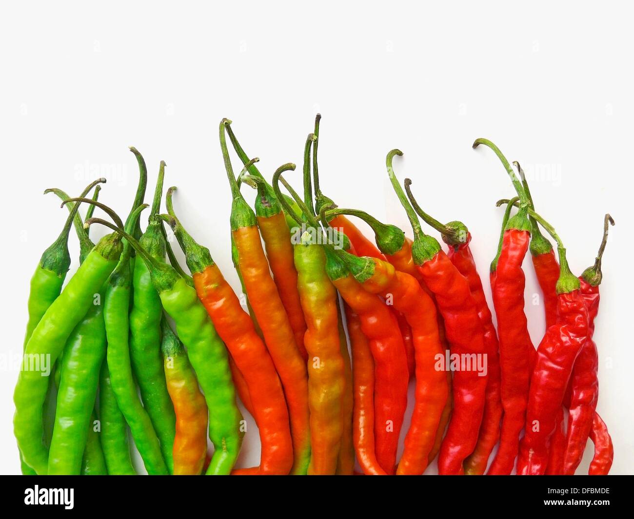 Red and green common chili hi-res stock photography and images - Alamy