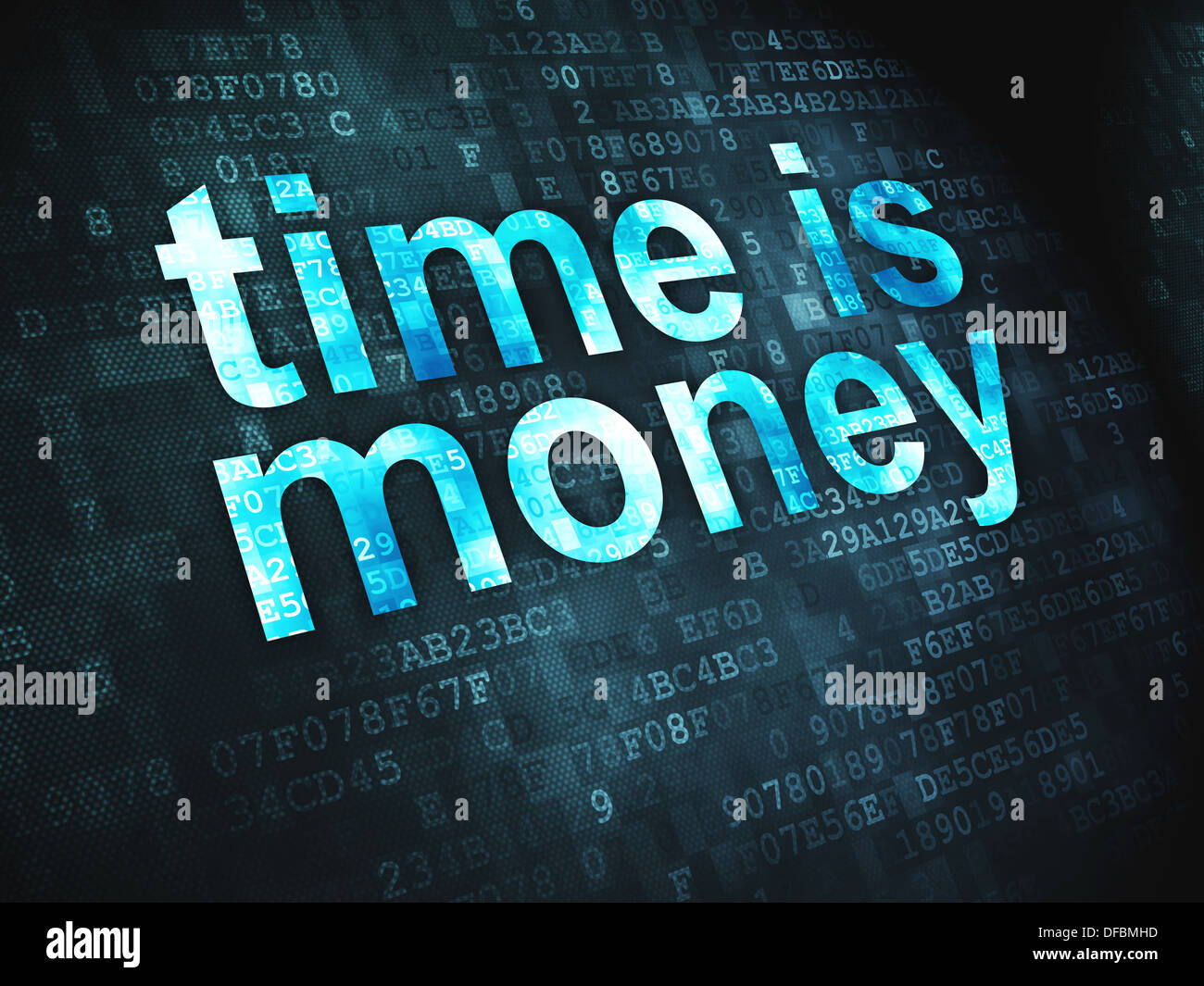 Time concept: Time is Money on digital background Stock Photo - Alamy