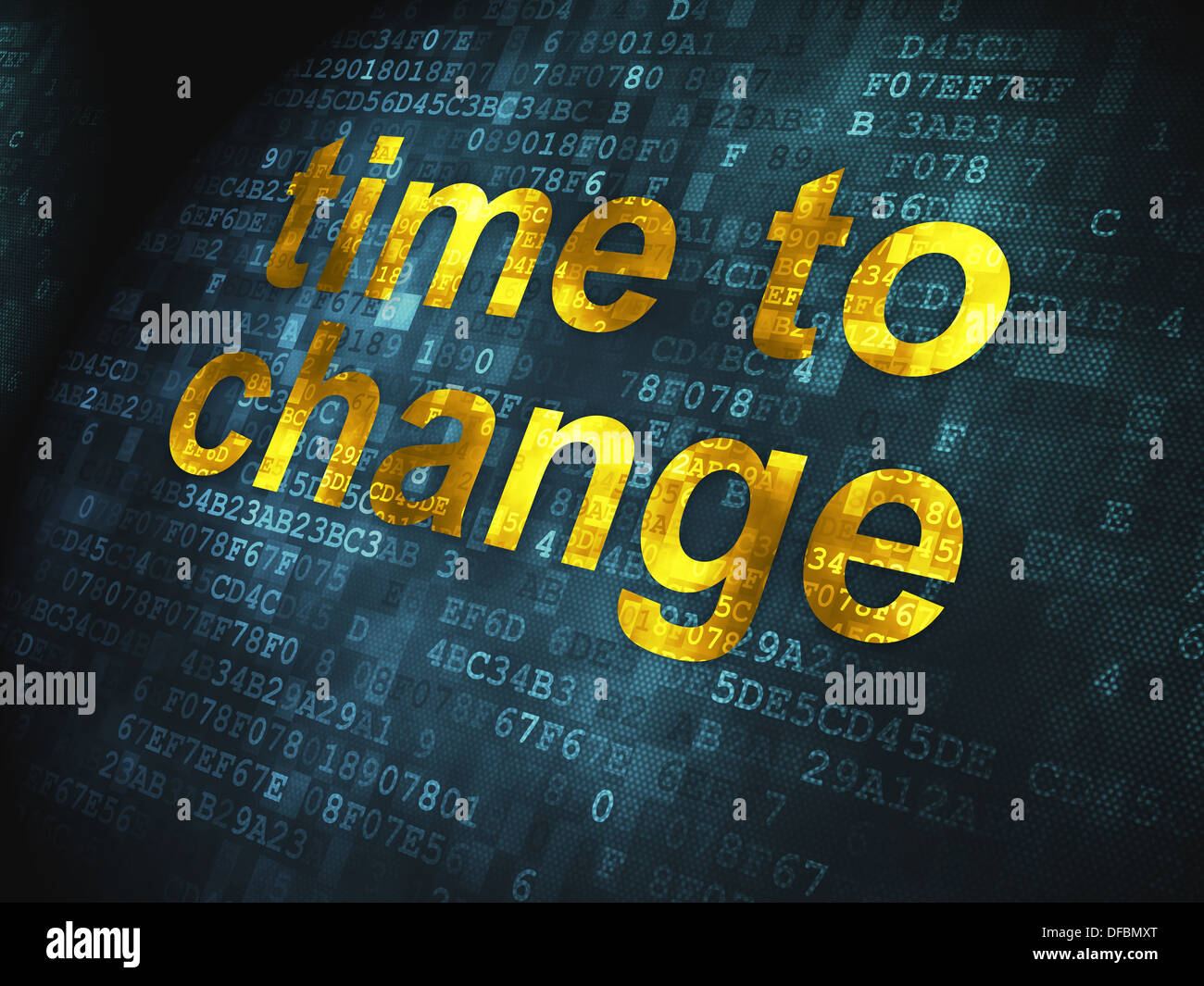 Timeline concept: Time to Change on digital background Stock Photo - Alamy