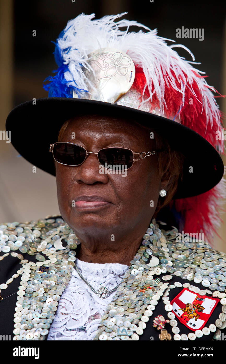 Pearly Queen at the The Pearly Kings and Queens Society Costermongers ...