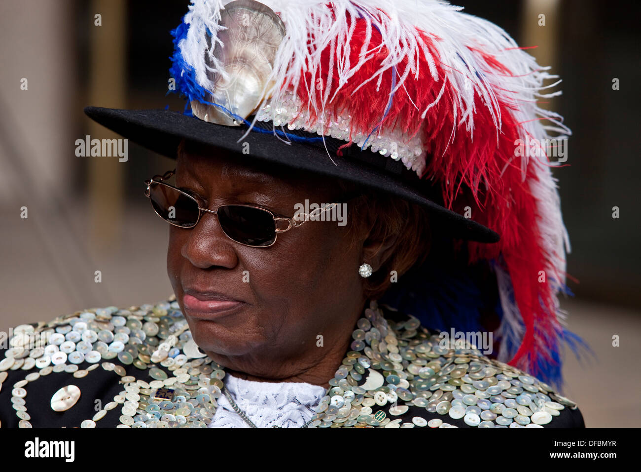 Pearly Queen at the The Pearly Kings and Queens Society Costermongers ...