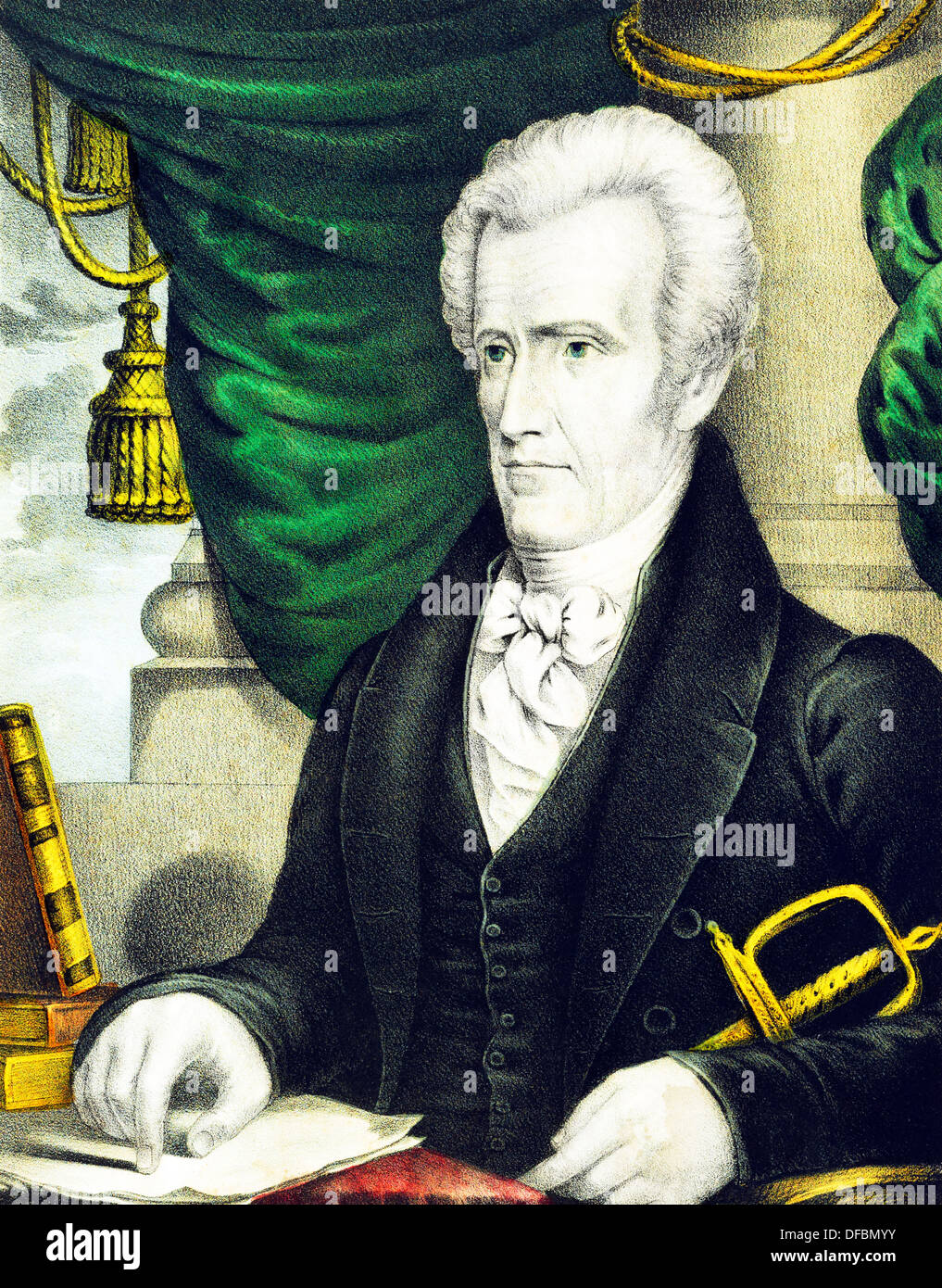 Vintage portrait of Andrew Jackson Stock Photo - Alamy