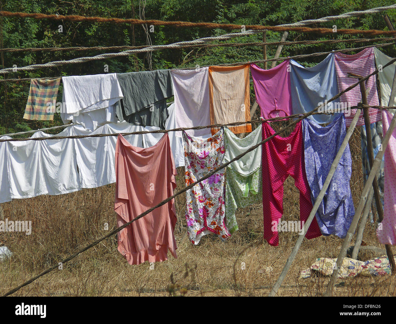 India garment dry hi-res stock photography and images - Alamy