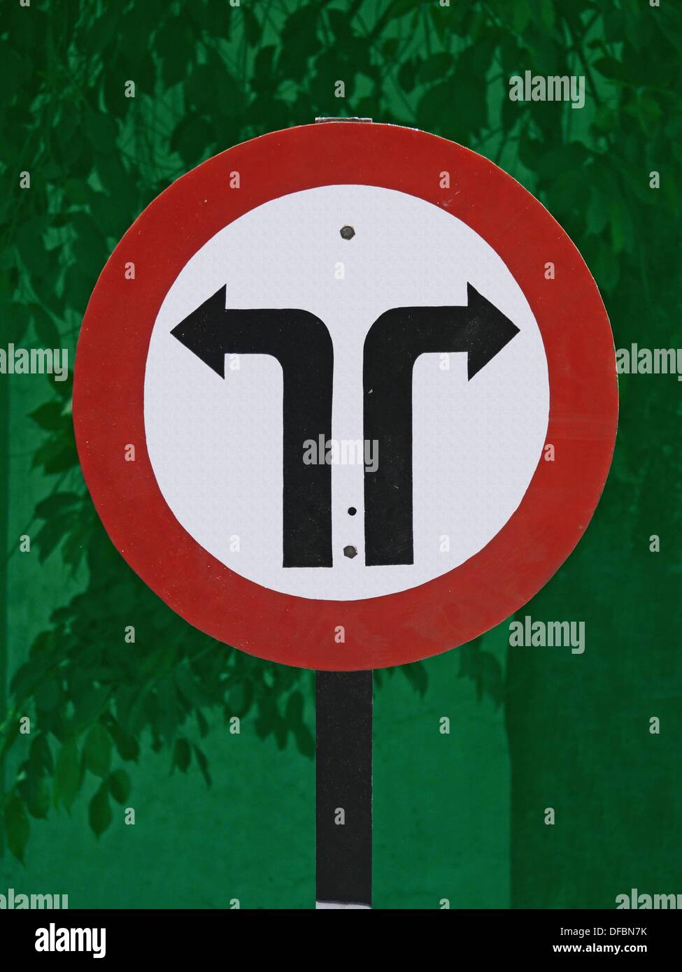 Diversion Sign Arrow Pointing Left High Resolution Stock Photography ...