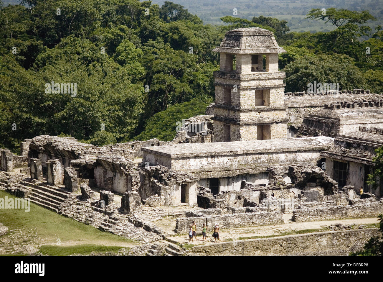 Palenque mayan ruins aerial view hi-res stock photography and images ...