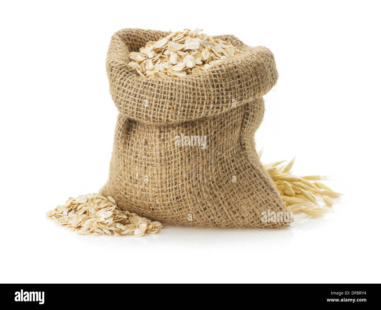 oat flake isolated on white background Stock Photo - Alamy