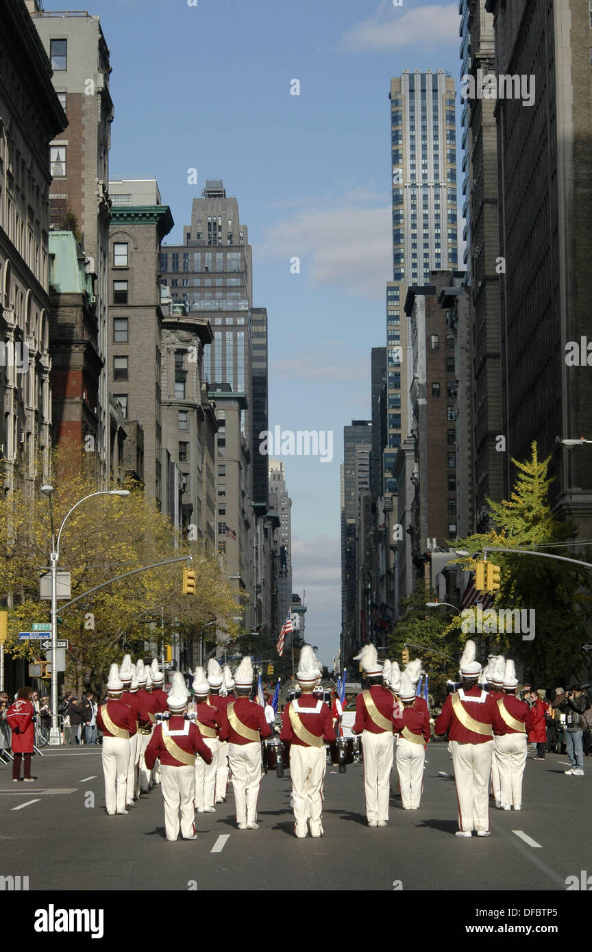 New York City USA, musical band at the Veterans Day parade Stock Photo ...