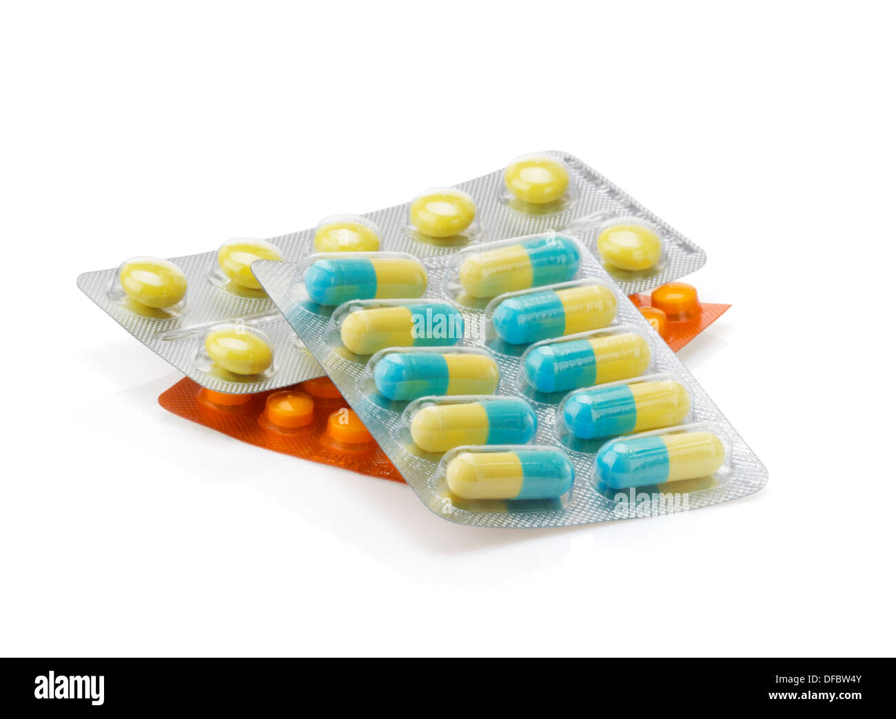 pack of pills isolated on white background Stock Photo - Alamy