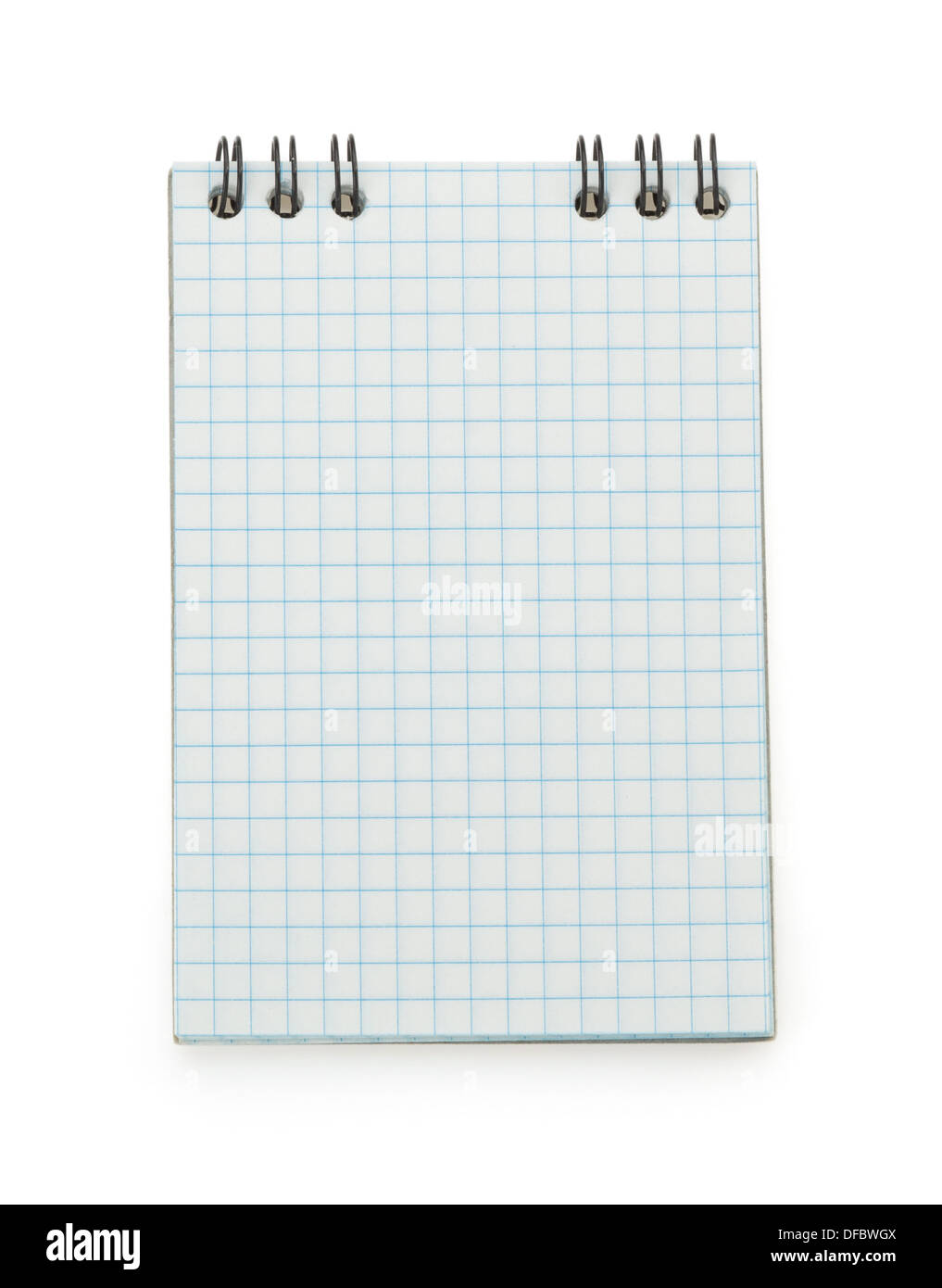 checked note paper isolated on white background Stock Photo - Alamy