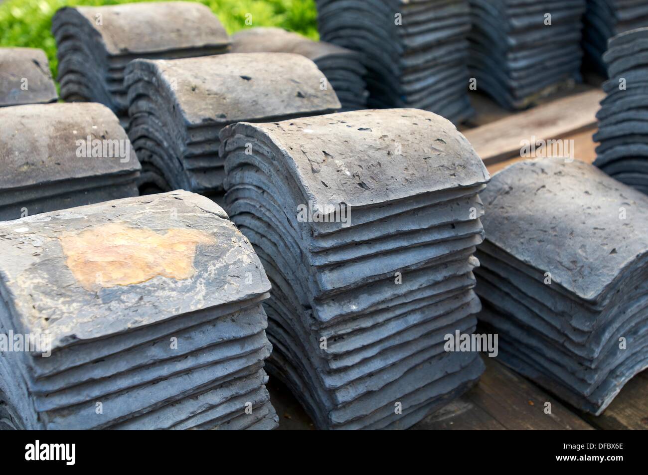Decorative roof slates hi-res stock photography and images - Alamy