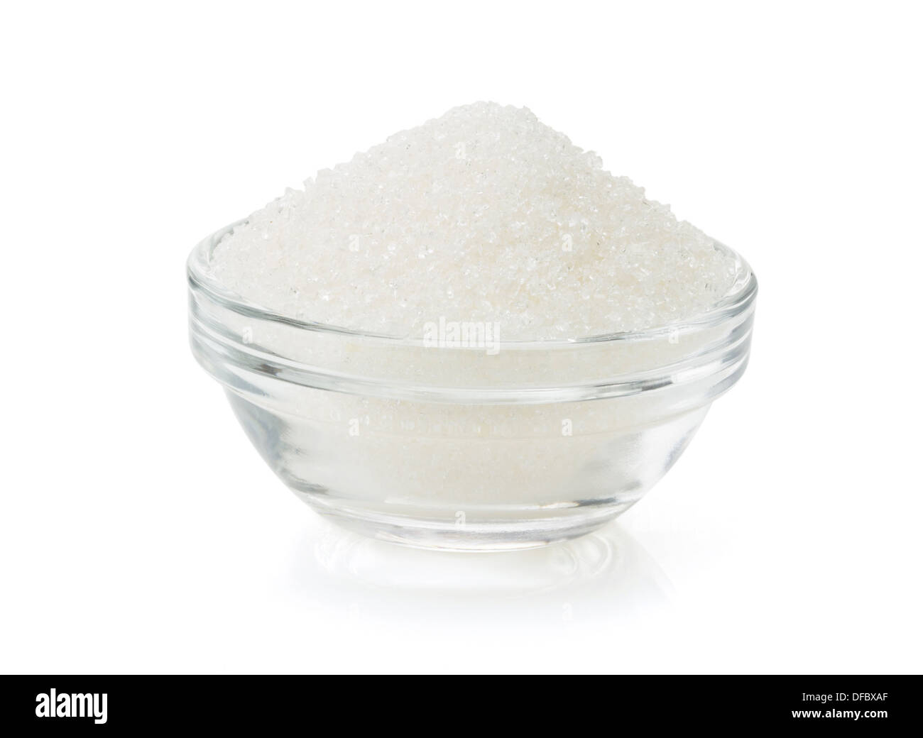 sugar in bowl isolated on white background Stock Photo - Alamy