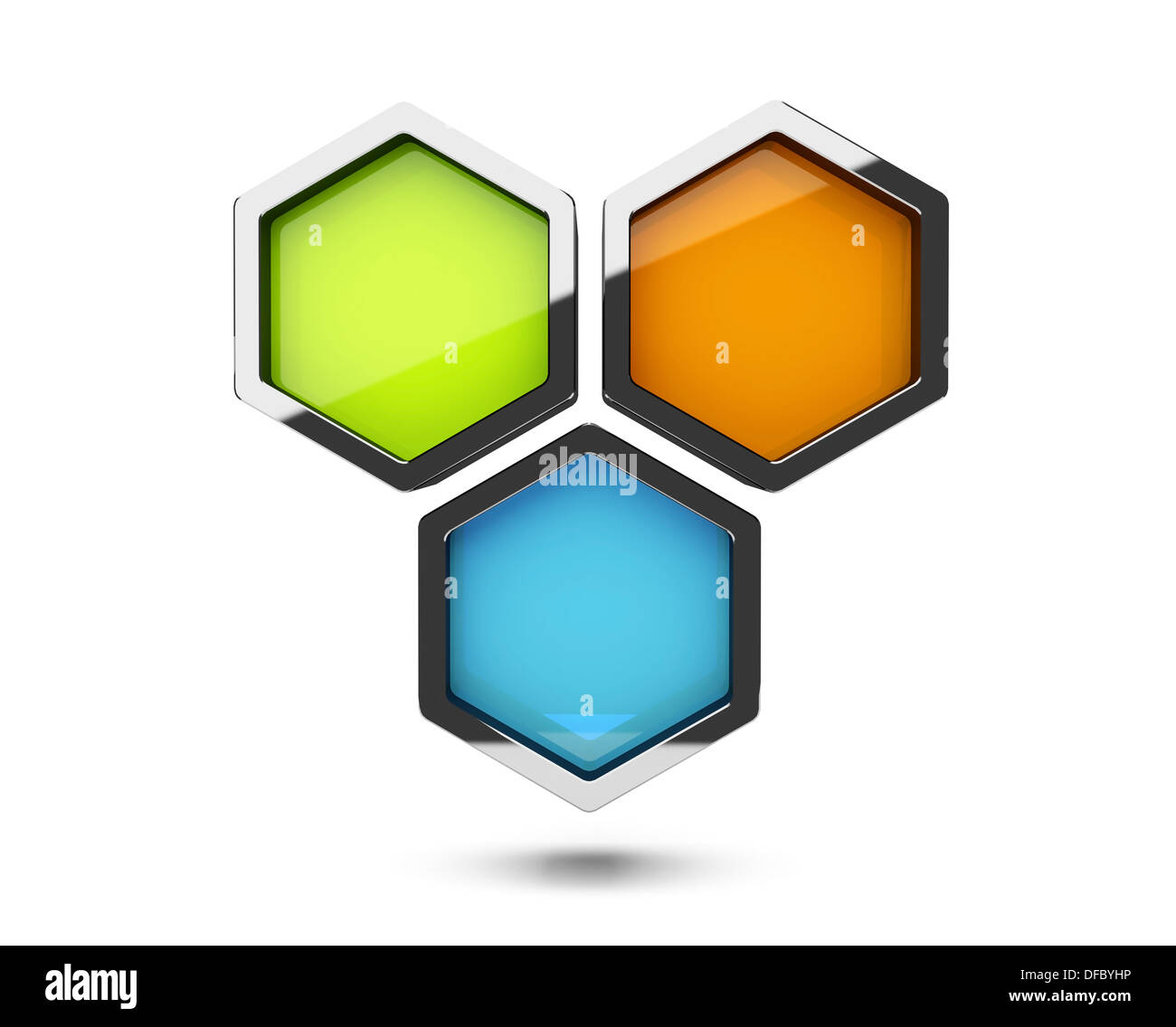 Abstract 3d colorful honeycomb design object isolated on white Stock ...