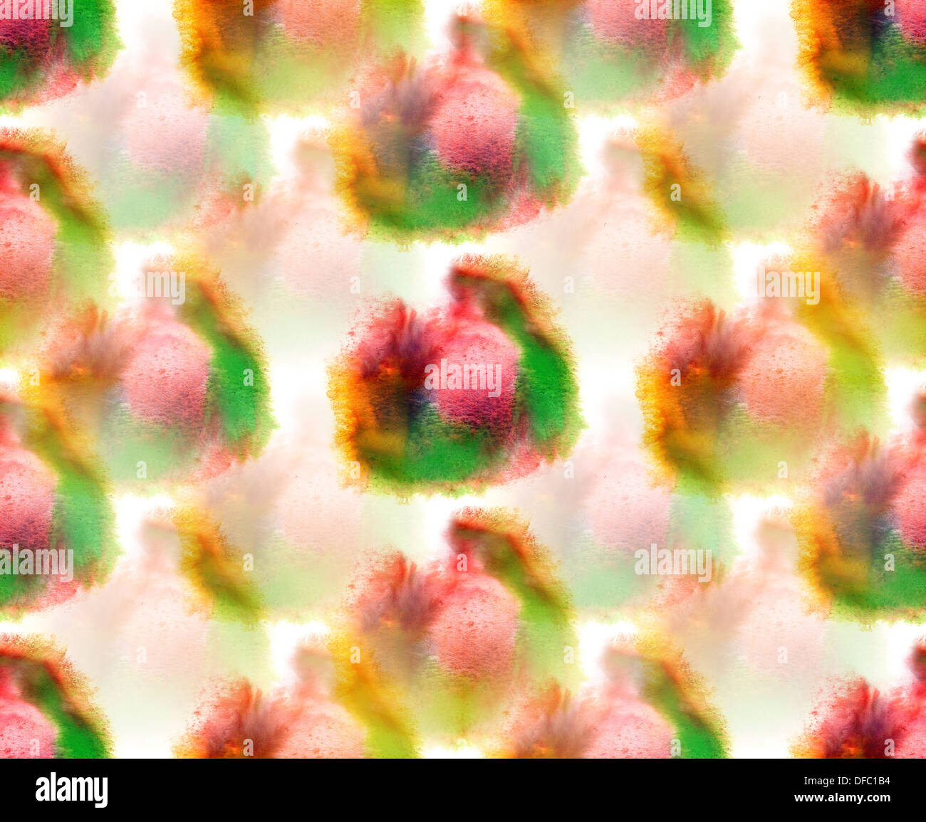 seamless green, red, blot blob colorful watercolor handmade, beautiful ...