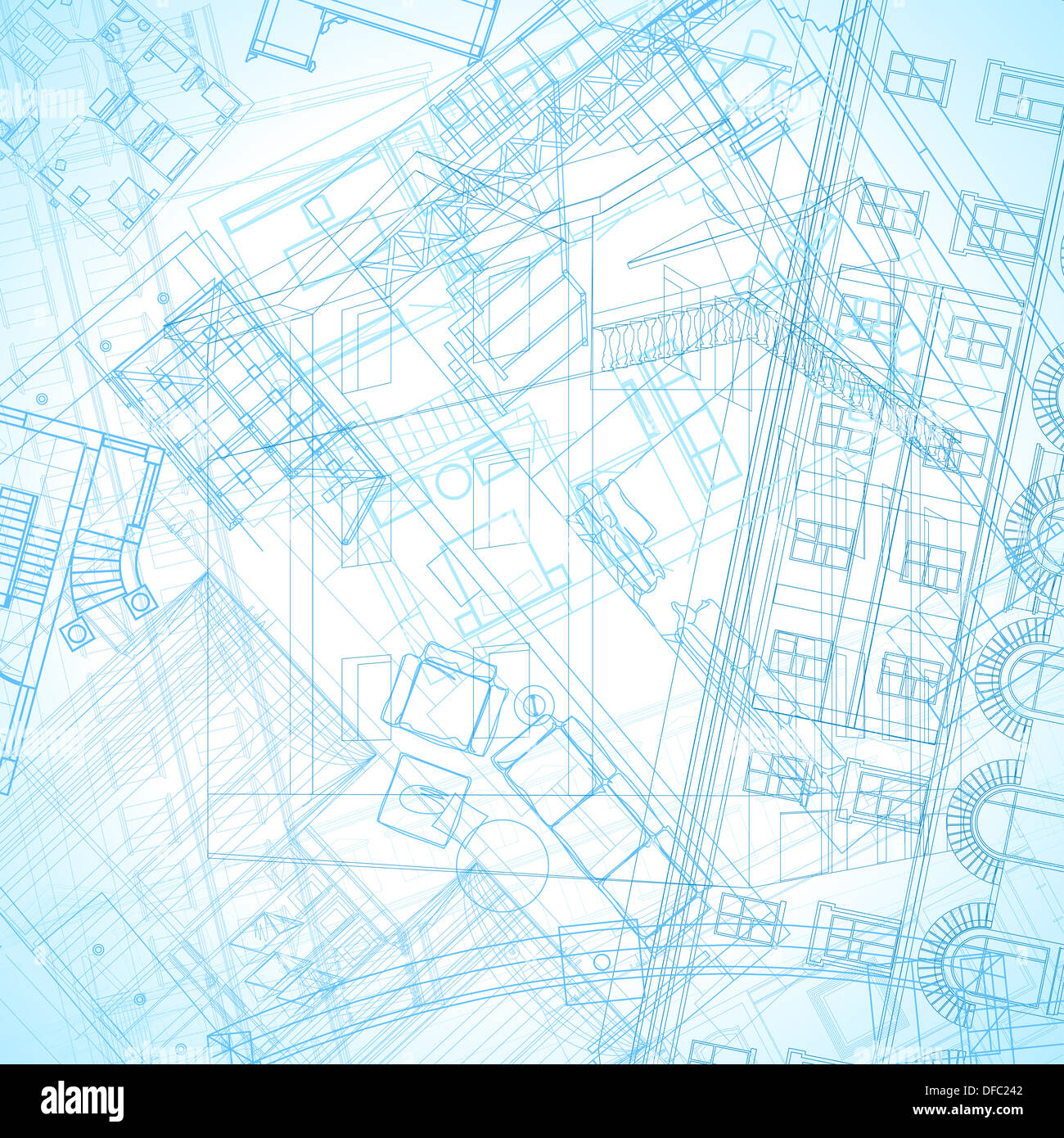 Abstract architectural background. Raster version. Vector version is ...