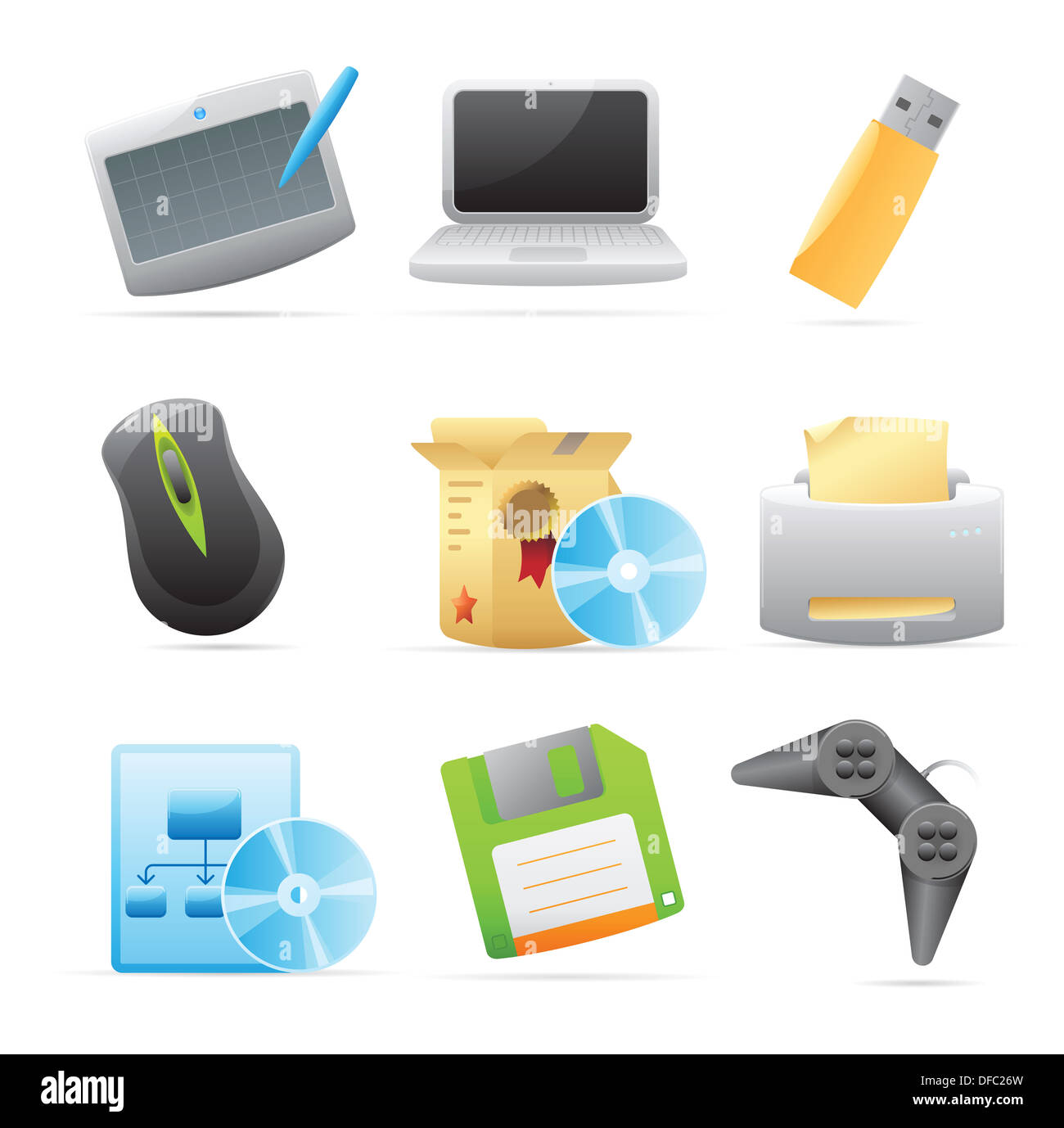 Icons for computer Stock Photo - Alamy