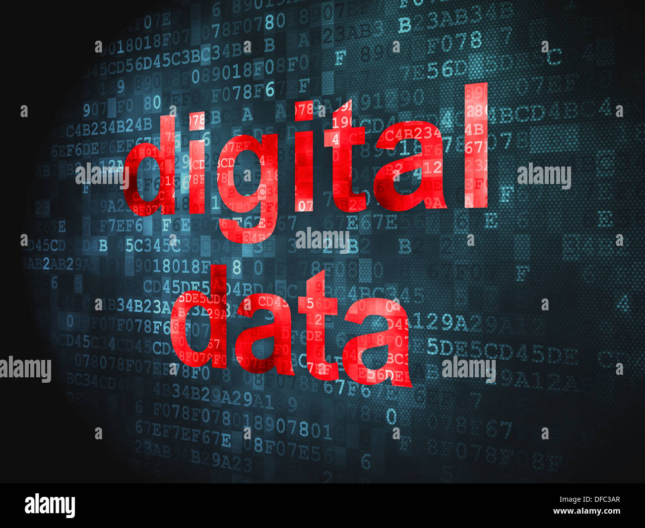 Information concept: Digital Data on digital background Stock Photo - Alamy